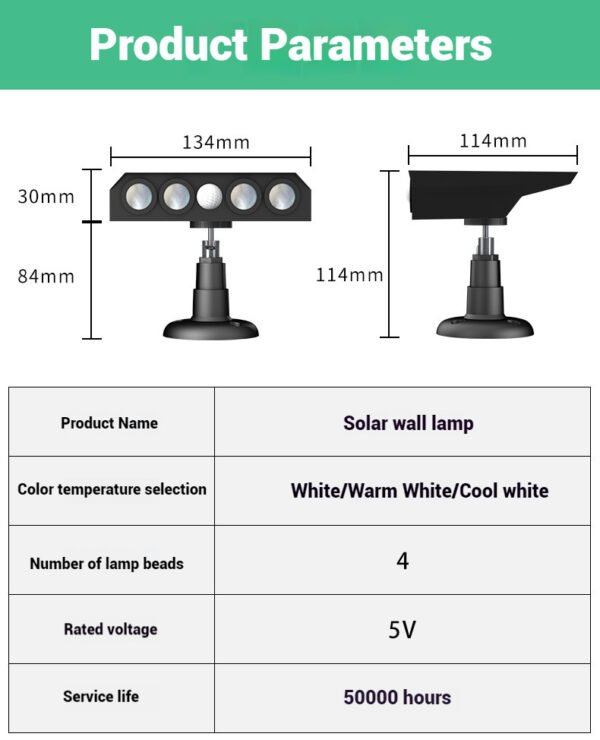 Solar Wall Light | 100 LED Motion Sensor Outdoor Waterproof